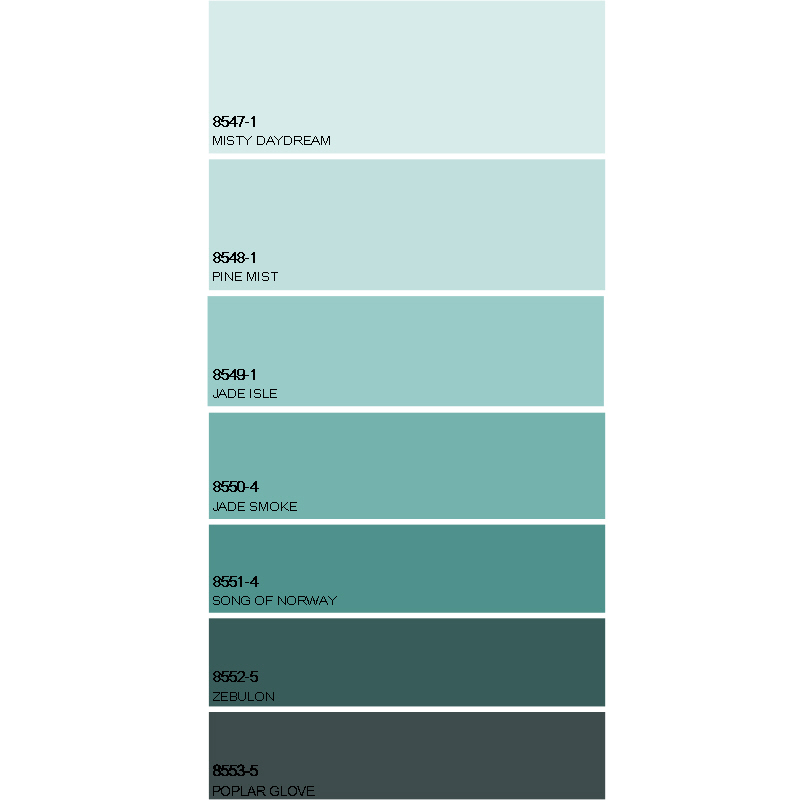 E19 Paint Colour Card Swatch 240mm x 50mm (7 Colours) – Buchel Homes